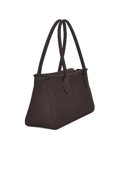 The Row E/W Top Handle Bag In Chocolate - Espresso Pld | Editorialist